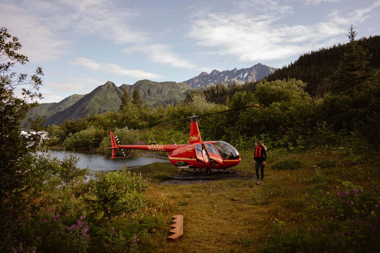 Alaska Helicopter Elopement to a Glacial Lagoon