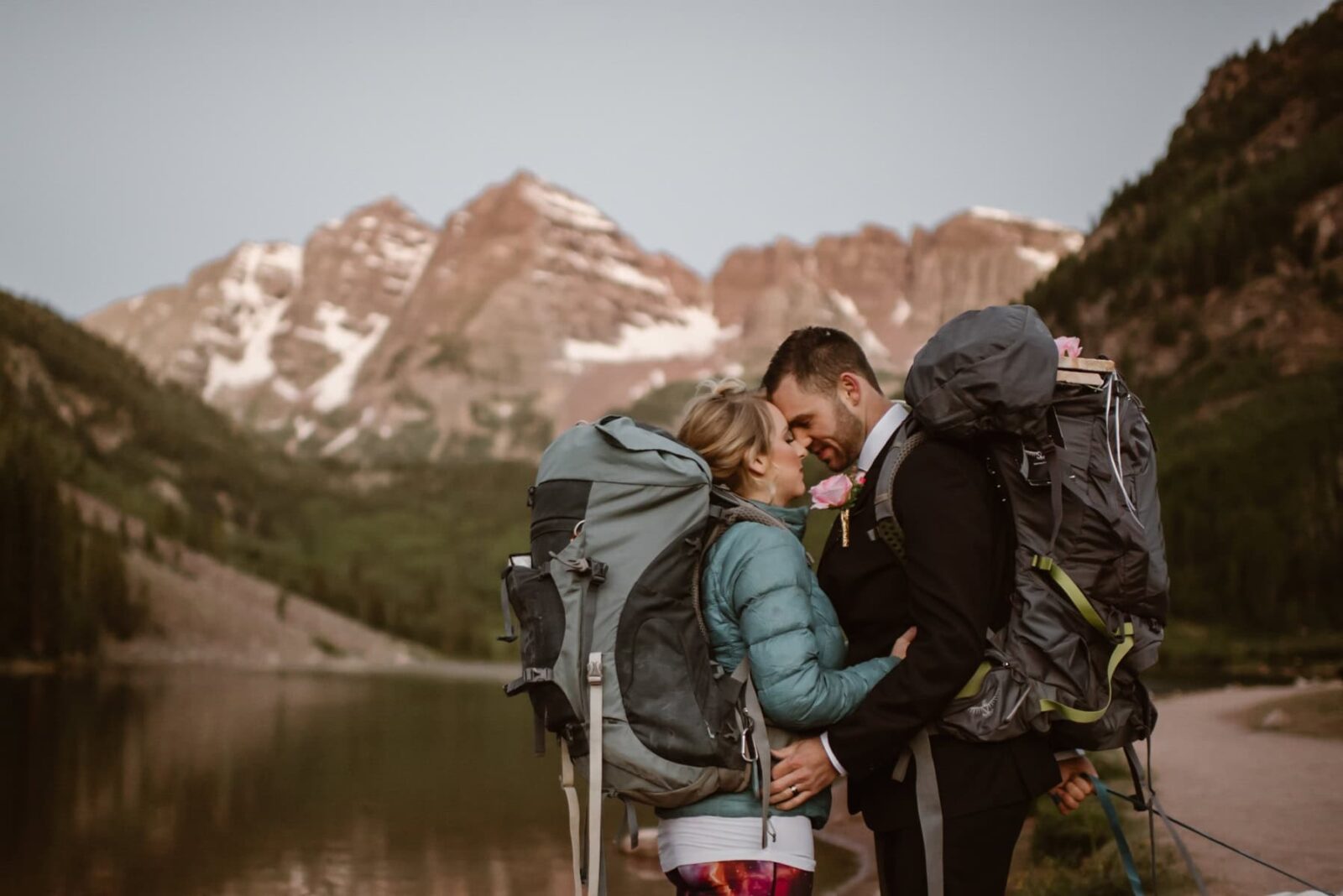Maroon Bells Amphitheater Wedding with a Sunrise Hike