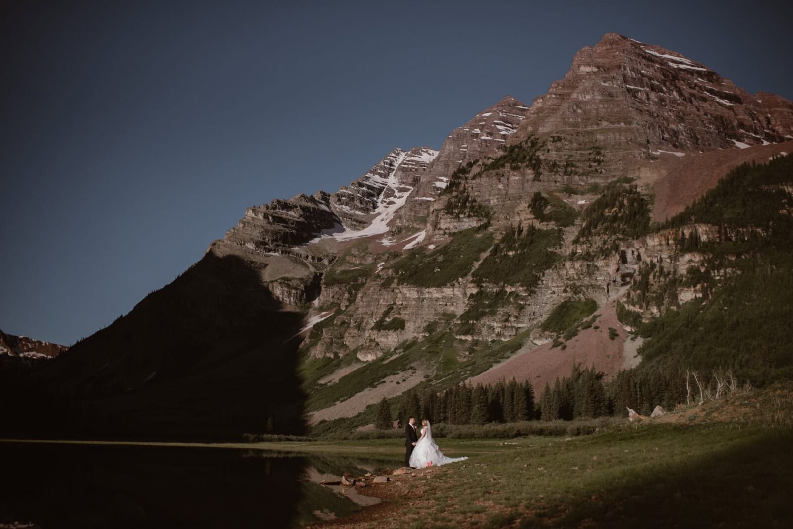 Maroon Bells Amphitheater Wedding with a Sunrise Hike