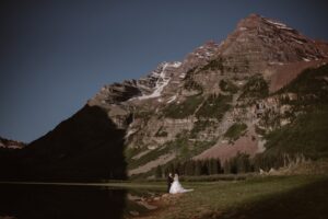Maroon Bells Amphitheater Wedding with a Sunrise Hike
