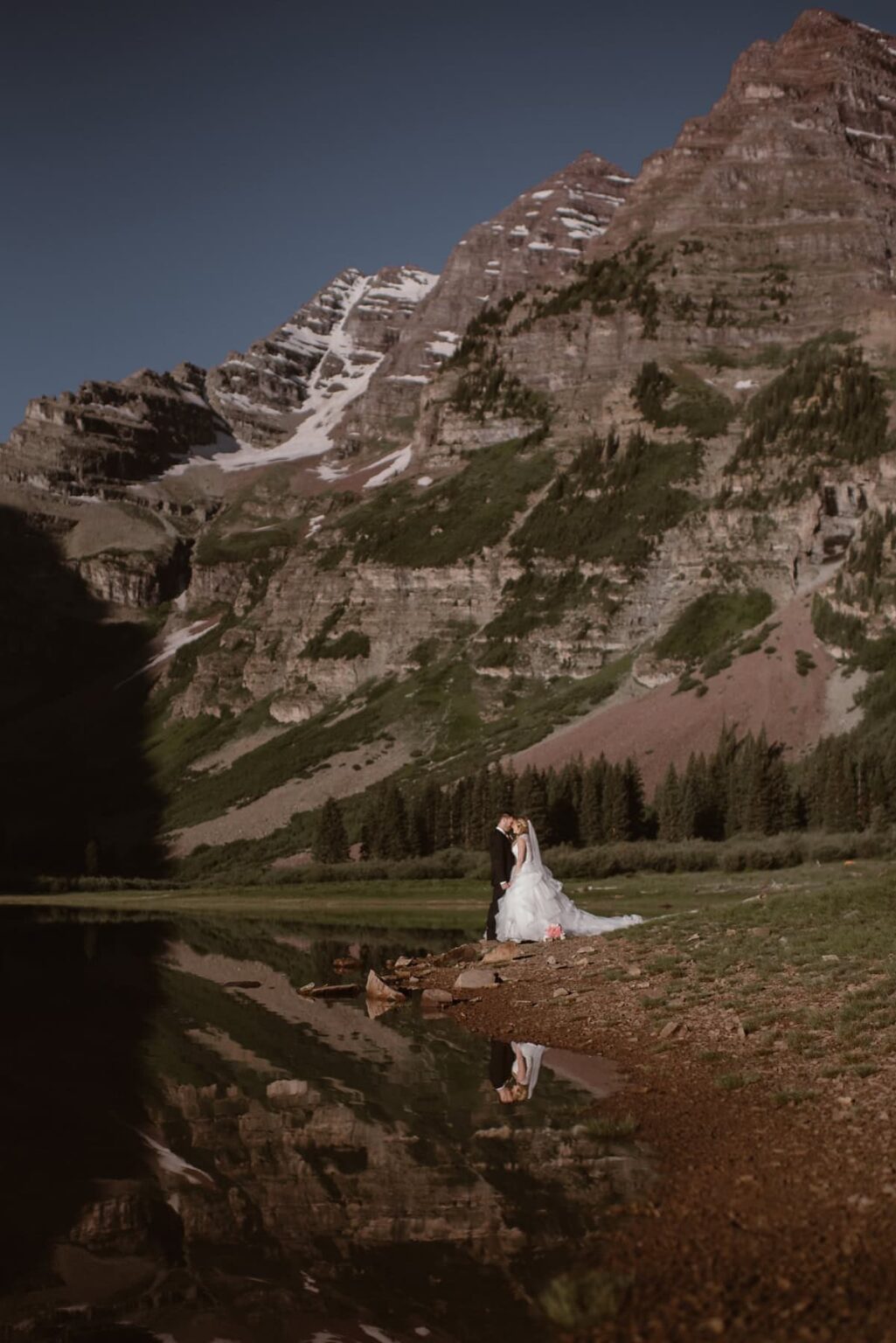 Maroon Bells Amphitheater Wedding with a Sunrise Hike